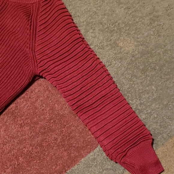 mark. | Sweaters | Burgundy Sweater With Ridge Sleeves | Poshmark